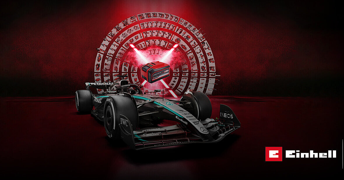 Einhell is partner of the Mercedes-AMG PETRONAS F1 Team